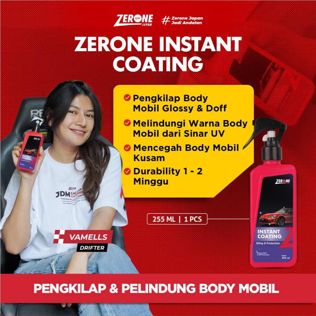 Jual Zerone Japan Instant Coating Pengkilap Body Mobil Motor Glossy ...