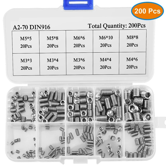 Jual Baut Tanem Tanam Isi 200PCS Set M3 M4 M5 M6 M8 BAUT KUNCI Sekrup ...