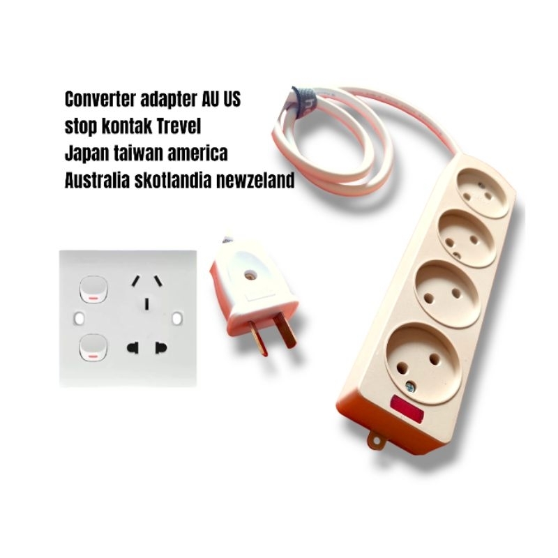 Jual AEBRAND COLOKAN LISTRIK TRAVEL ADAPTOR JAPAN CHINA USA TAIWAN ...