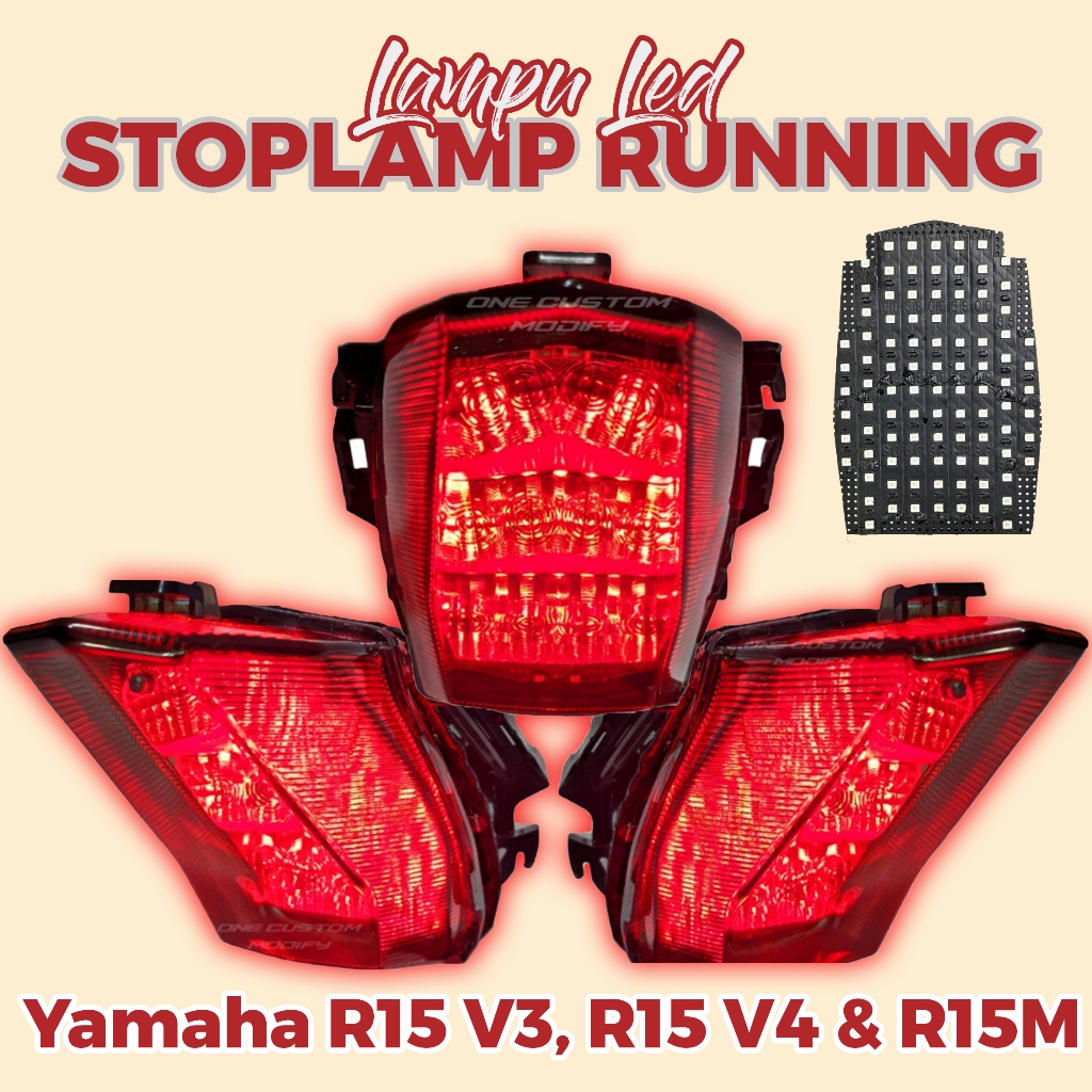 Jual LAMPU STOPLAMP RUNNING R15 V3 / R15 V4 /R15M LAMPU REM BELAKANG ...
