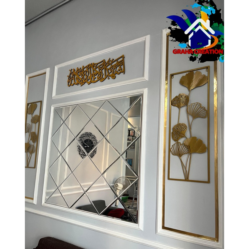 Jual ukuran 84x140 kaca cermin bevel set kotak 20x20 tebal kaca 3mm ...