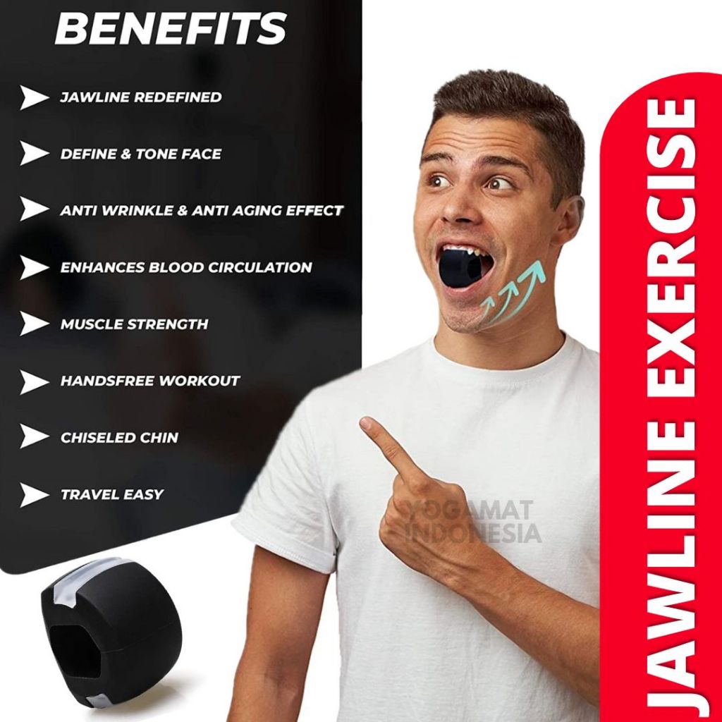 Jual Jawline Exercise Alat Latih Otot Rahang Jawline Exerciser Face And ...