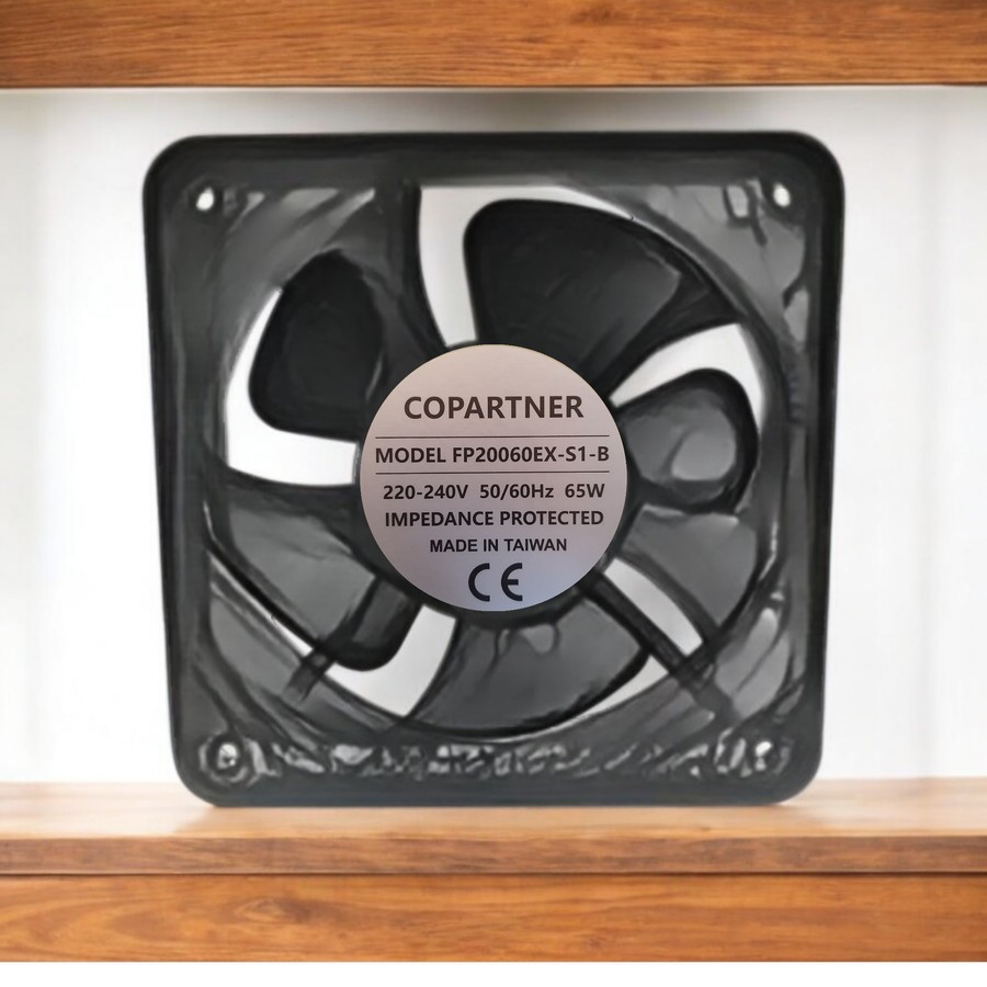 Jual kipas panel cooling fan besar 20x20x6cm 8 inci ball bearing 220v ...