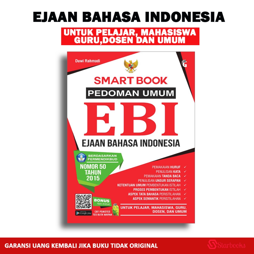 Jual Buku Tata Bahasa Ejaan Bahasa Indonesia Smart Book Pedoman EBI | Shopee Indonesia