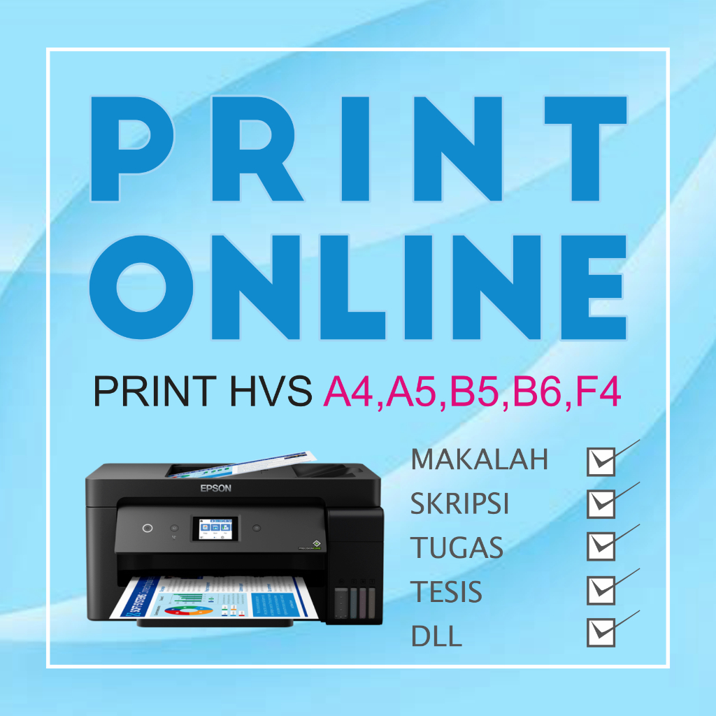 Jual PRINT HITAM PUTIH ANTI LUNTUR CETAK HVS MURAH | Shopee Indonesia