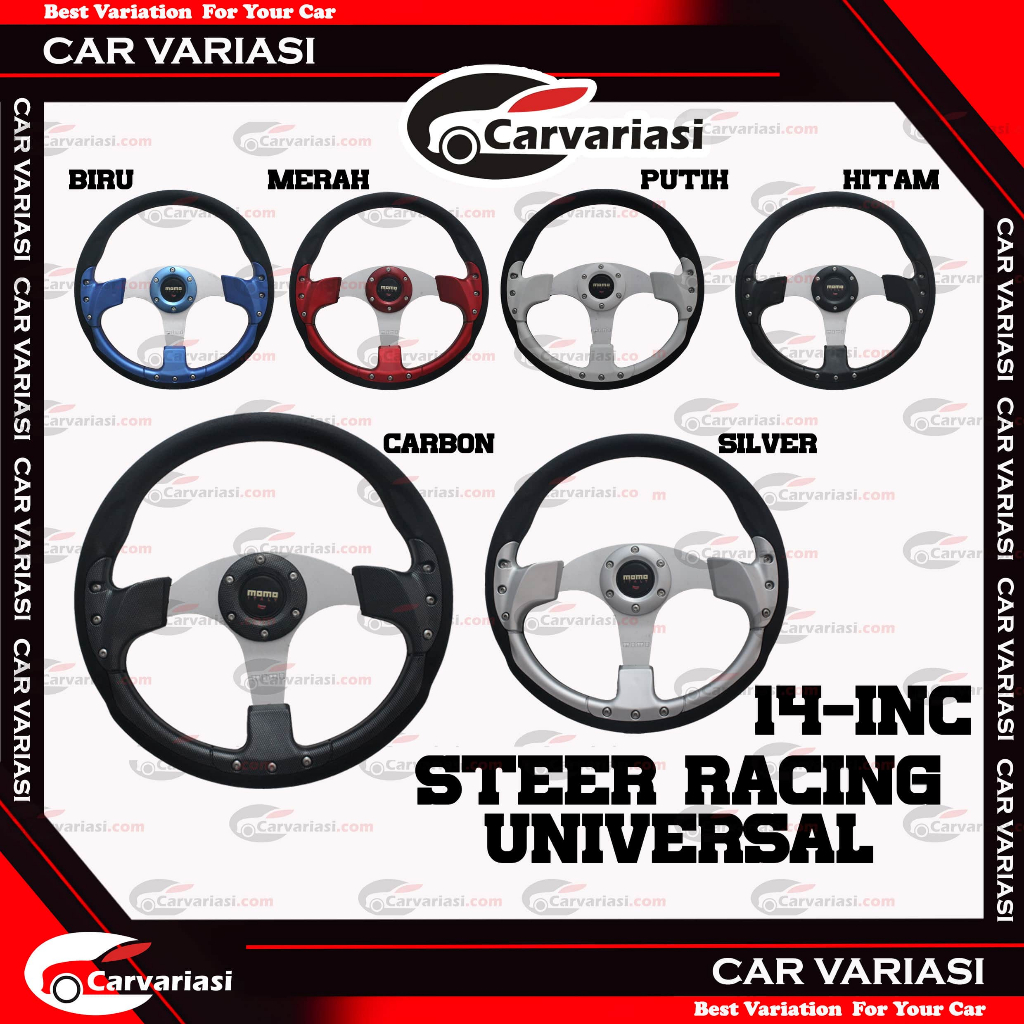 Jual Steer Racing Stir Racing Momo A 14 inch | Shopee Indonesia