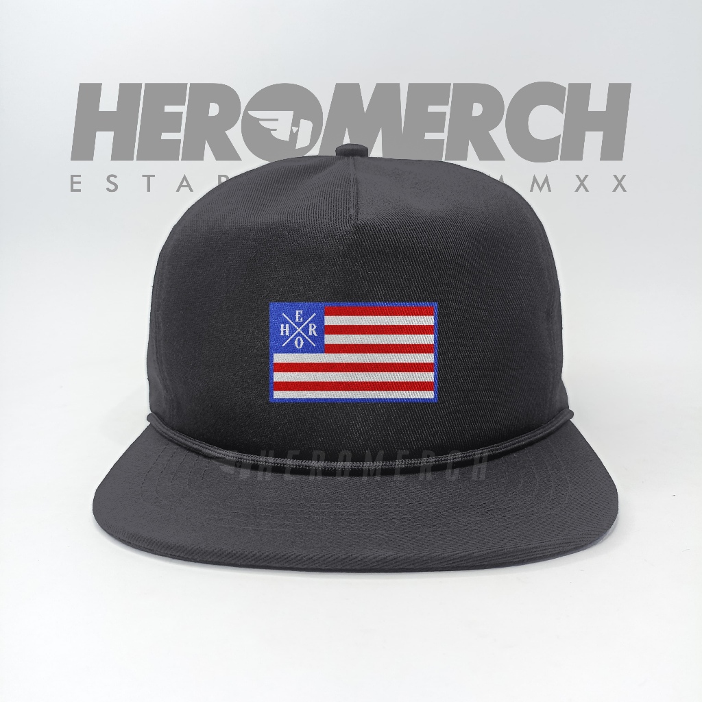 Jual Hero Topi Unstructured Rope Hat America Flag | Shopee Indonesia