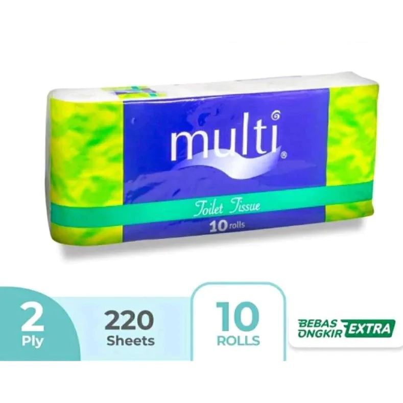 Jual MULTI Tisu Gulung Toilet Isi10 Rolls 220 Sheet 2ply | Shopee Indonesia