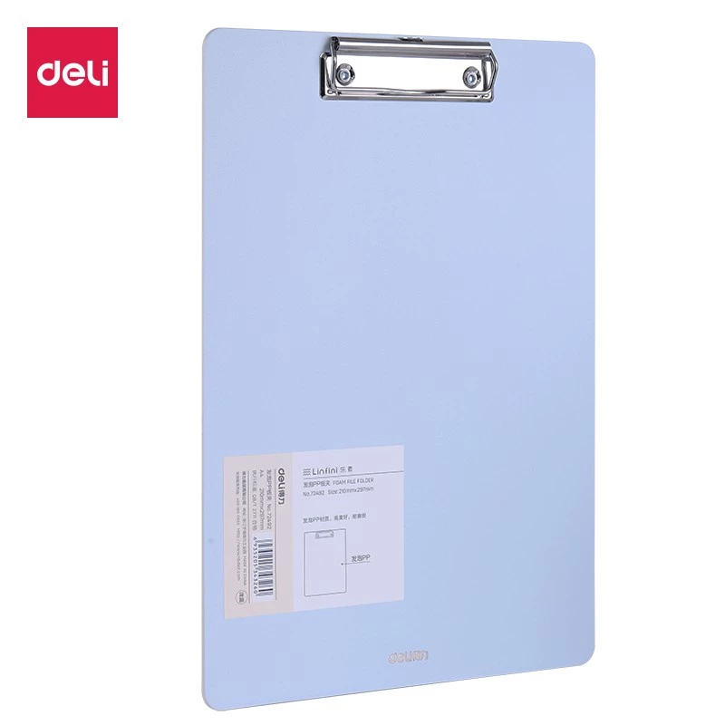 Jual Deli Clipboard / Papan Jalan / Papan Ujian A4 3 Warna Pastel PP ...