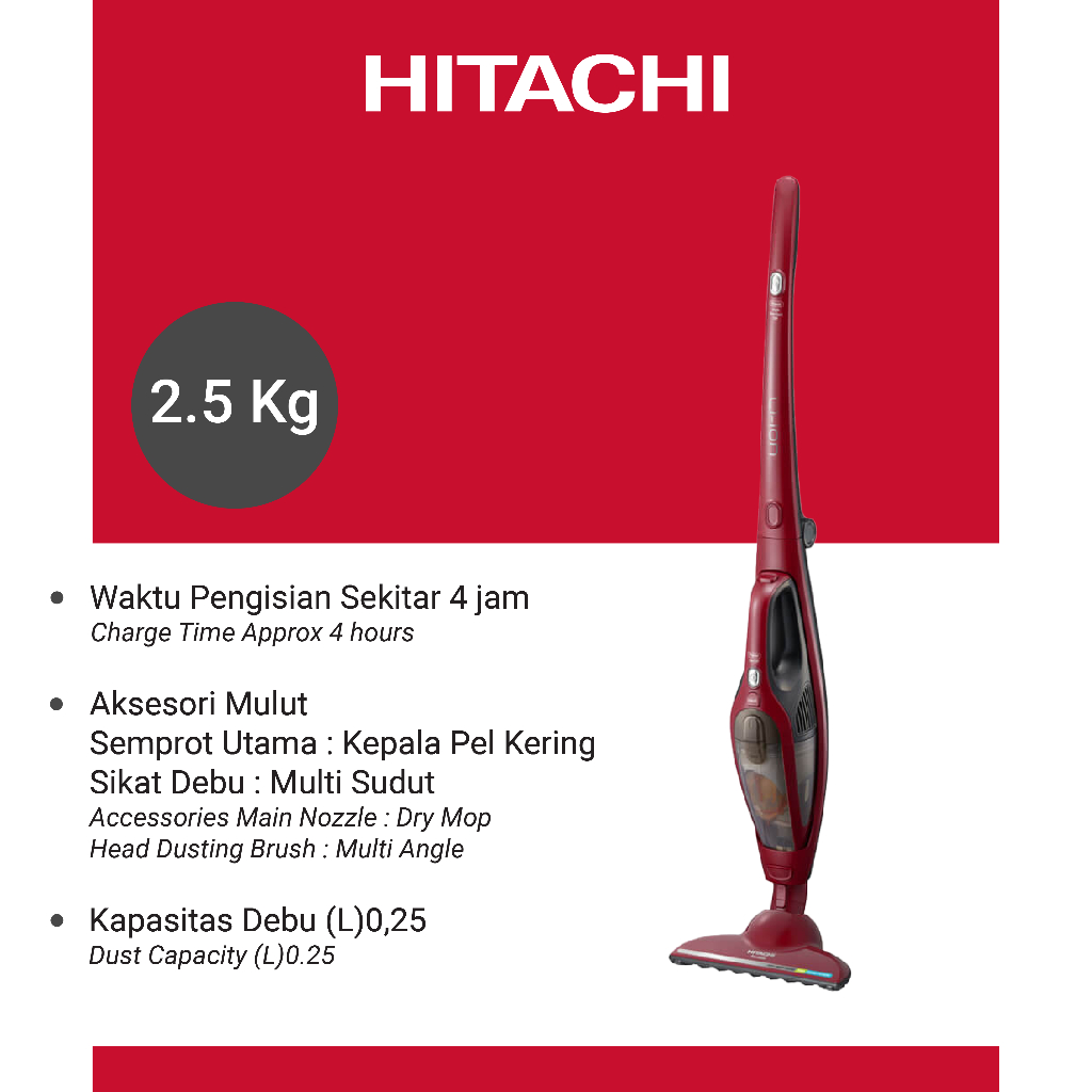 Jual HITACHI Vacuum Cleaner Tipe Stick PV-XE90 | Shopee Indonesia