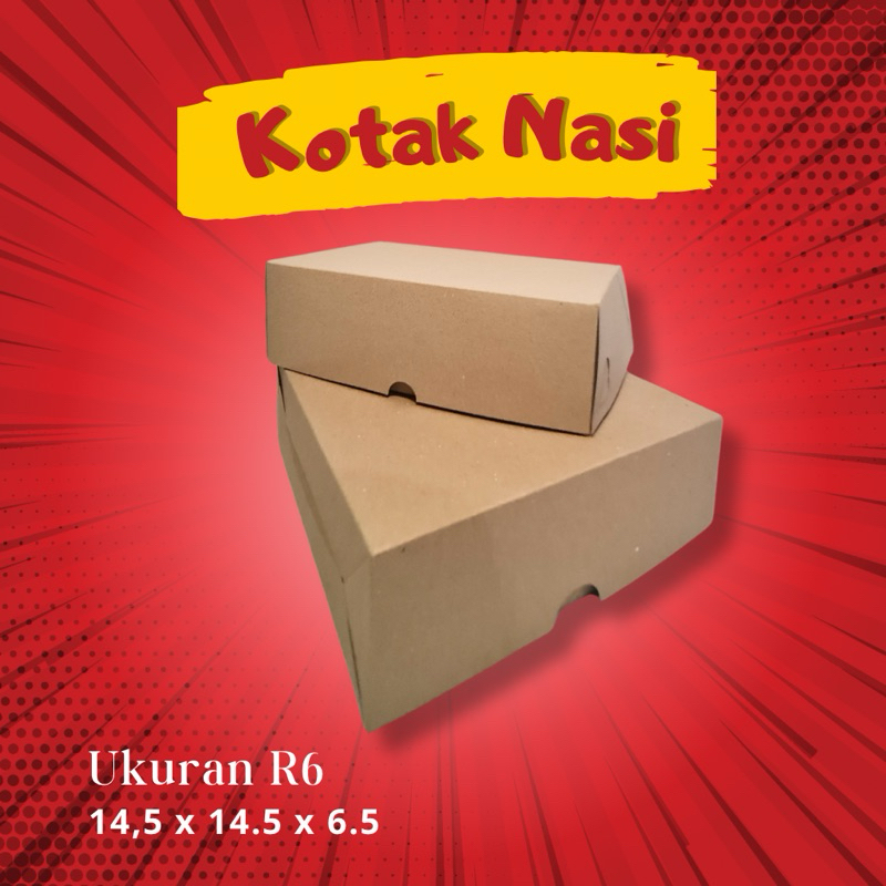 Jual Kotak Nasi dan Makanan ukuran R6 (14.5 x 14.5) | Shopee Indonesia