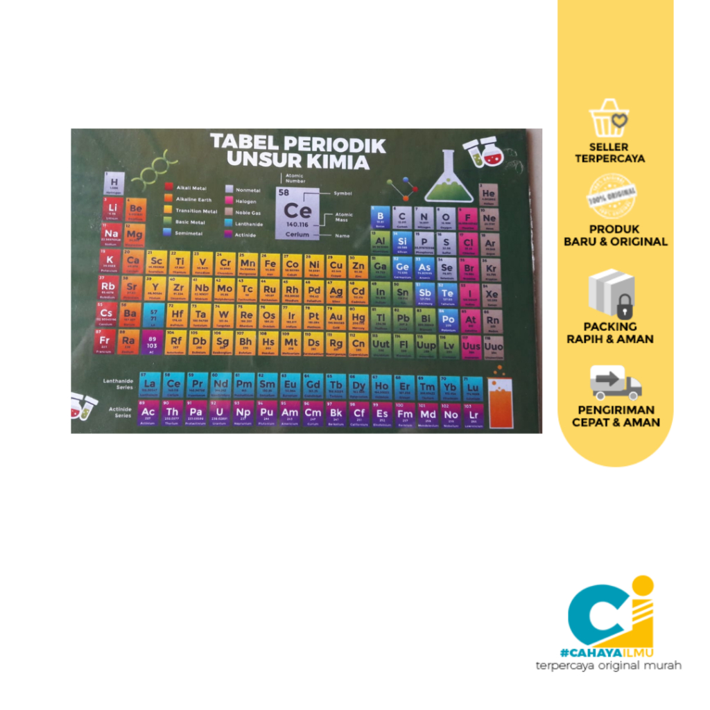 Jual PAPAN TABEL PERIODIK UNSUR KIMIA (POCKET EDITION) PRAKTIS ( HIJAU ...