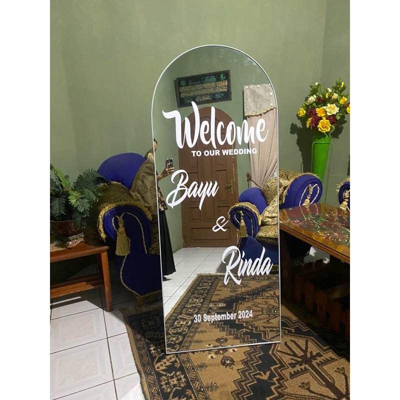 Jual Wedding Mirror Sign By Request ( Harga Sudah Termasuk Peti Kayu ...