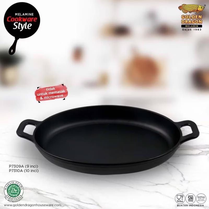 Jual Piring Melamine Model Penggorengan 9 Inchi - Piring Cafe - Piring ...