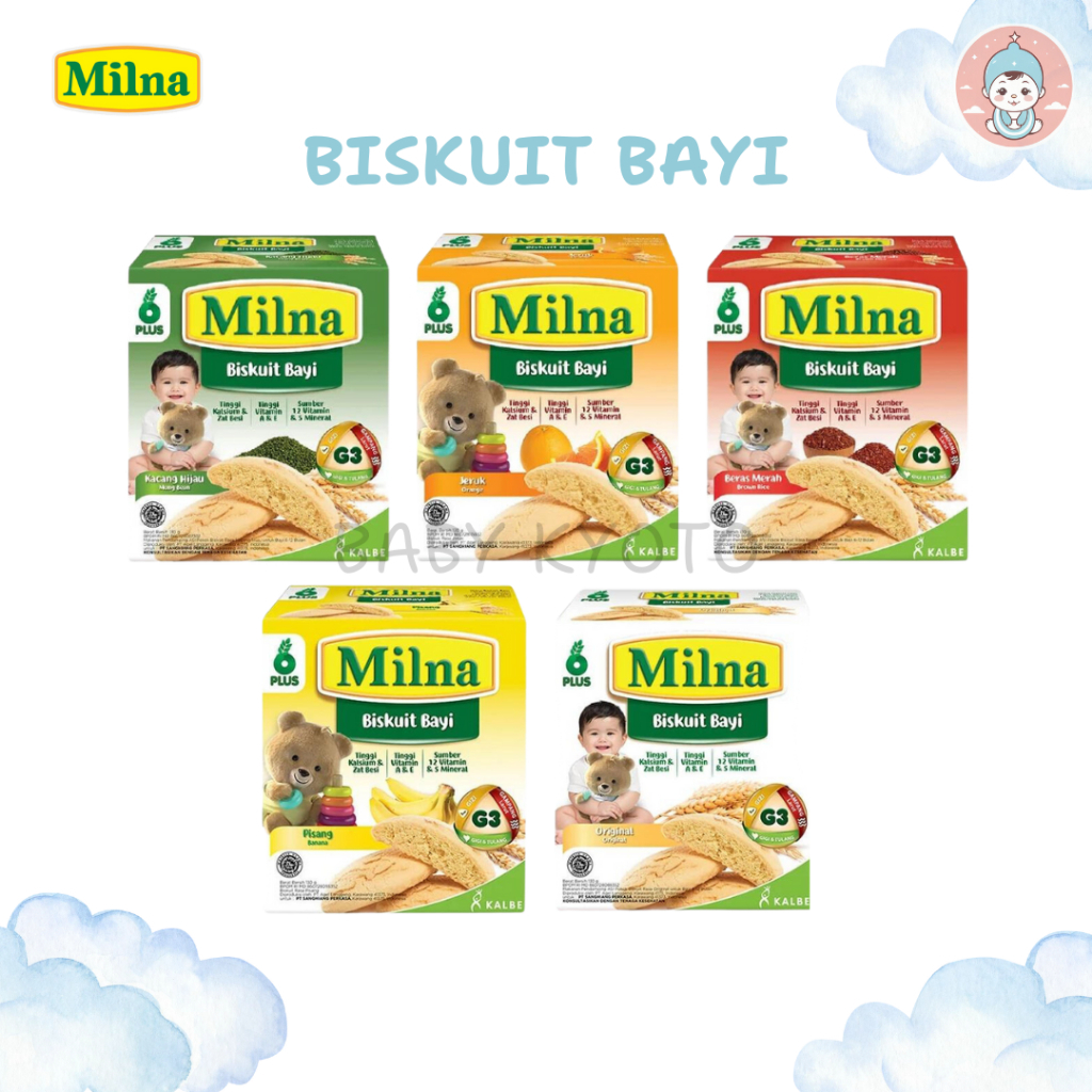 Jual BK Milna Biskuit Bayi 100 Gr 6+ Camilan Snack Anak Cemilan Makanan ...