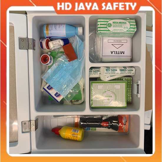 Jual Kotak Obat P3K Plus Isi Lengkap - Kotak Obat P3K Type -A | Shopee ...