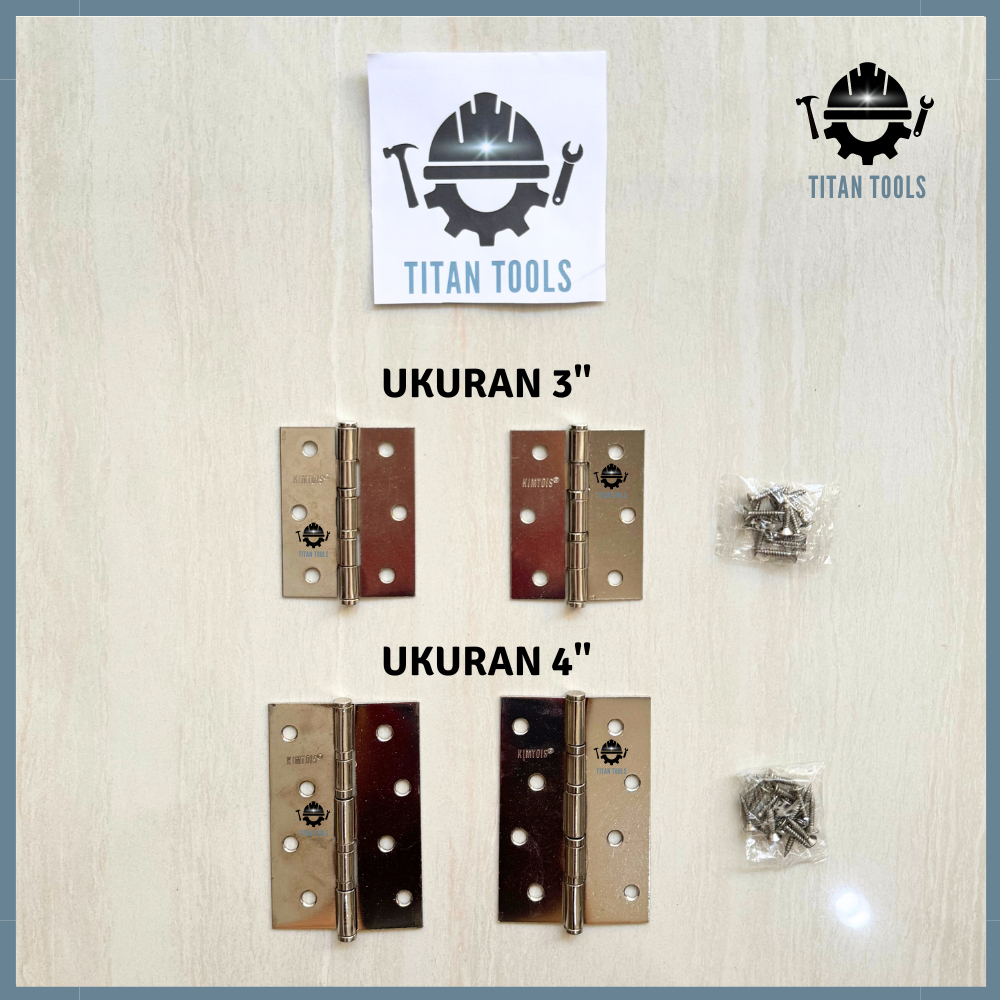 Jual Engsel Sepuh Silver Ukuran 3" Inch 4" Inci / Engsel Besi / Engsel ...