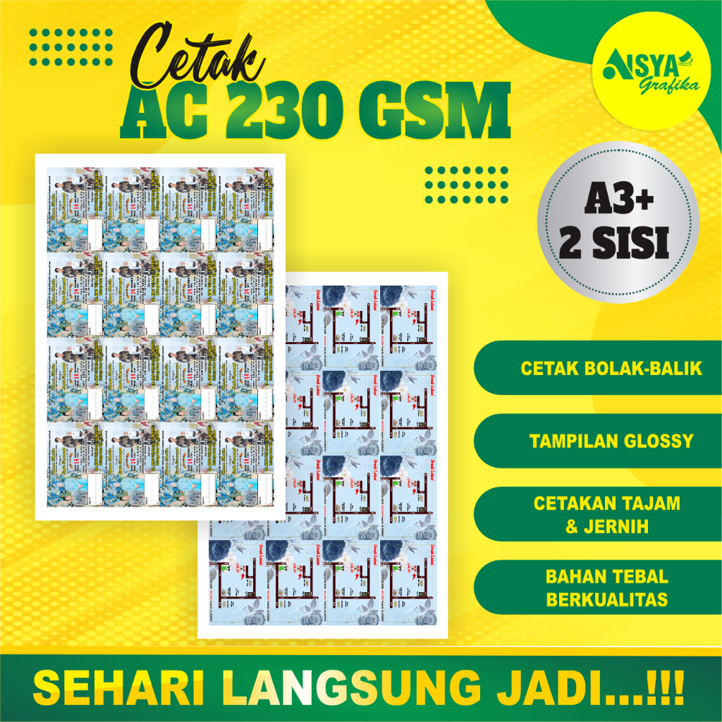 Jual CETAK A3+ ART CARTON 230 (2 MUKA) | print A3+ AC 230 | famlet art ...
