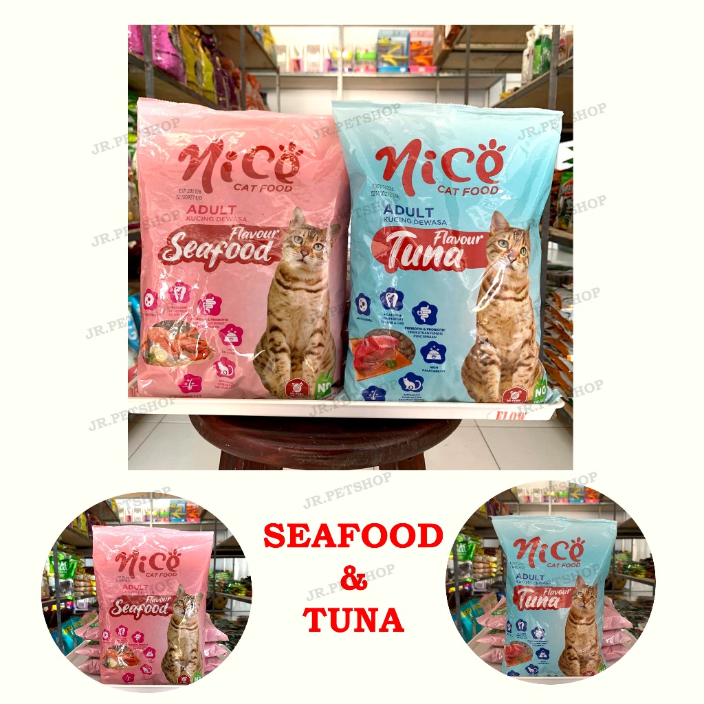 Jual Nice Makanan Kucing Donat dan Ikan 800g | Shopee Indonesia