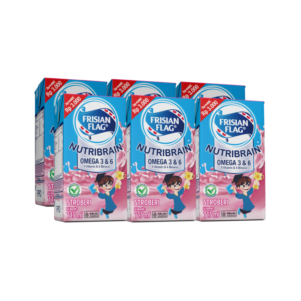 Jual Frisian Flag Omega Susu UHT Strawberry 115Ml [36 Pcs] | Shopee Indonesia