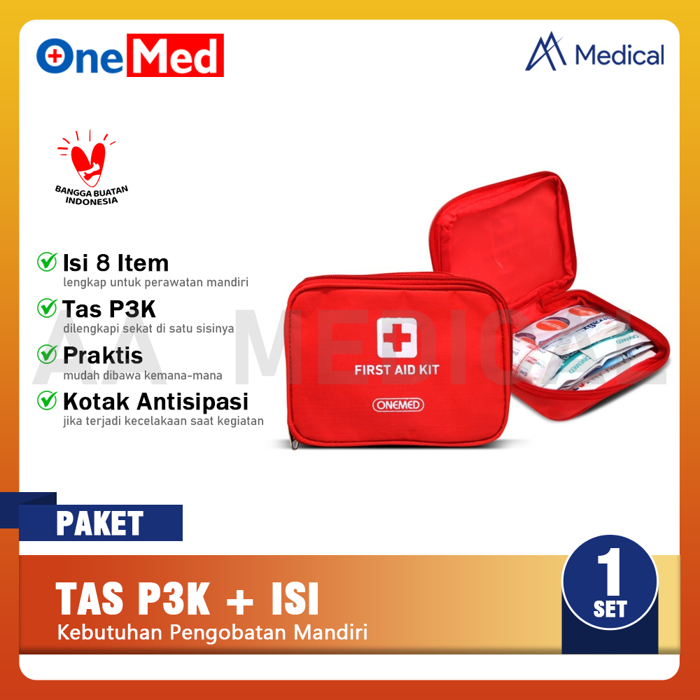 Jual ONEMED First Aid Kit Tas Travel Bag Tempat Obat P3K Komplit ...
