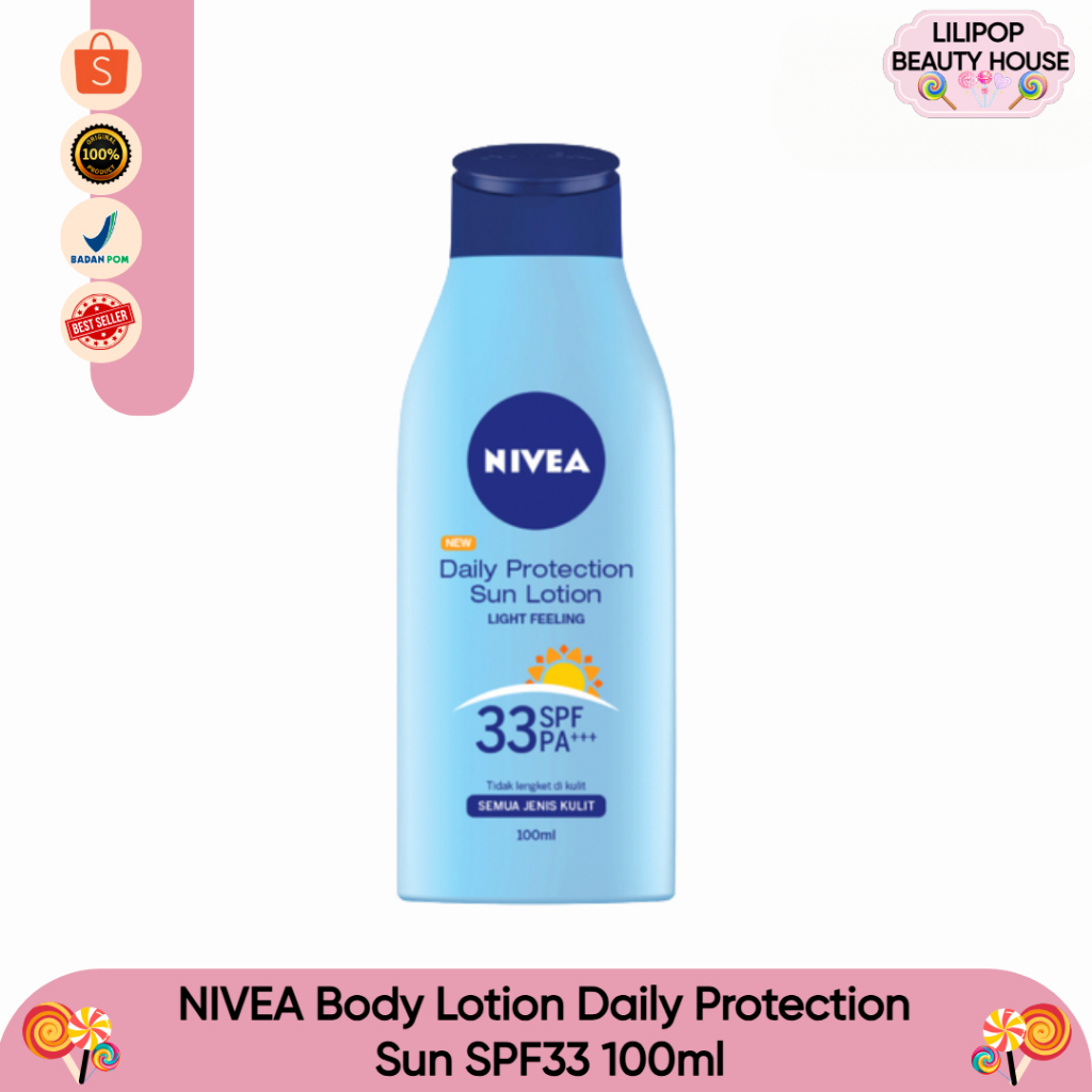 Jual NIVEA Body Lotion Daily Protection Sun SPF33 100ml - Proteksi ...