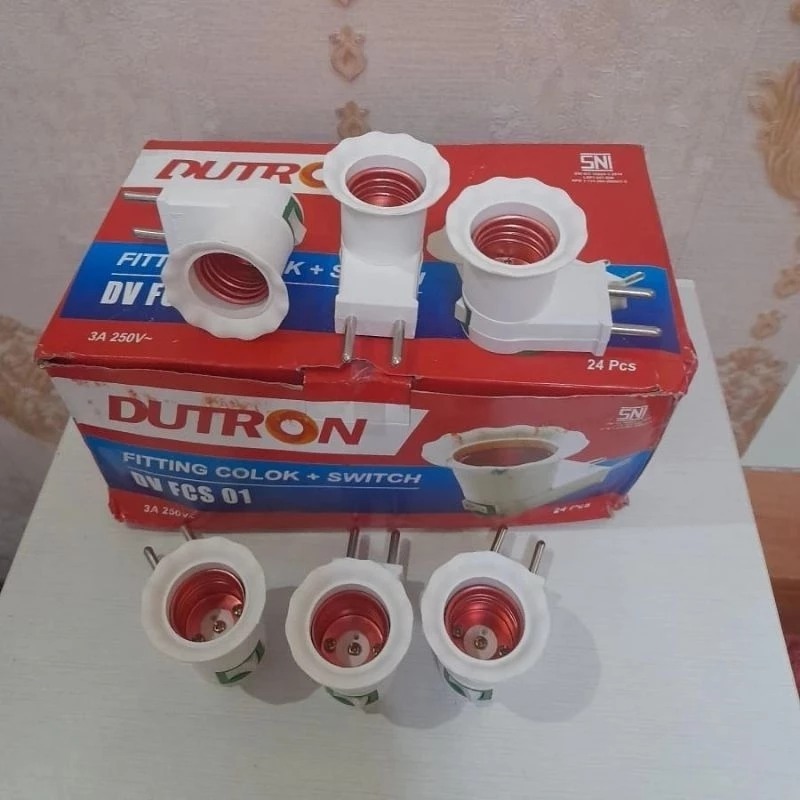 Jual Saklar on off Fitting Lampu Colok Dutron / pioline SNI | Shopee Indonesia