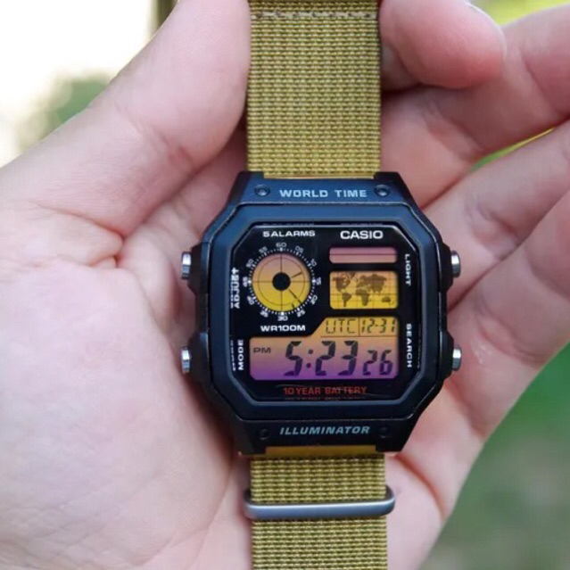 Jual Casio Custom Hydro Mod Royale AE1200 Sunset Royale 22mm watch ...