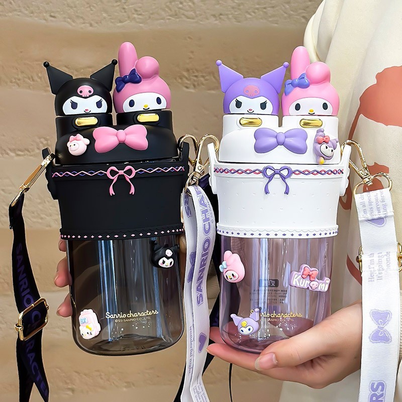Jual Botol Minum Anak Free Tali & Stiker Karakter Sanrio 700ml Kuromi ...