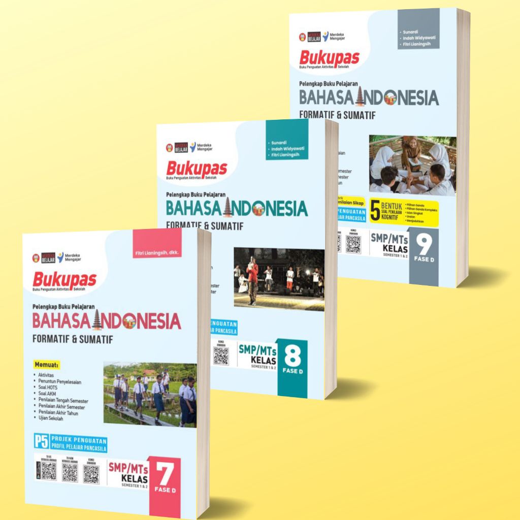 Jual Bukupas Bahasa Indonesia SMP/MTs Kelas 7/8/9 Ringkasan Materi dan Latihan Soal Kurikulum ...