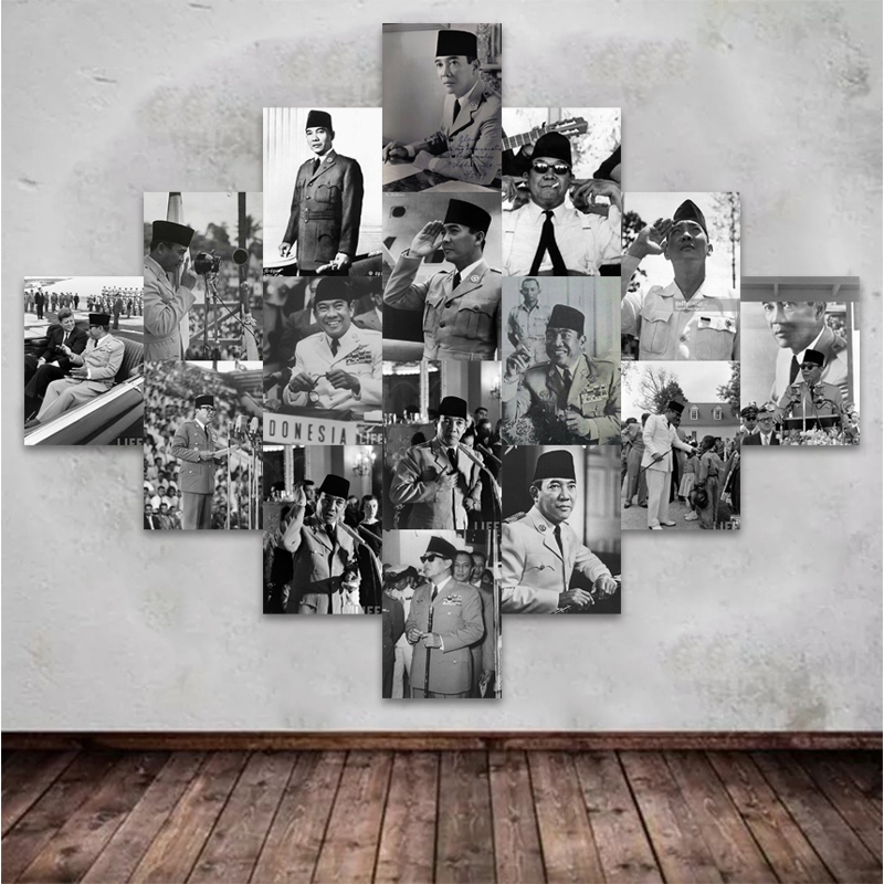 Jual (isi 16pcs) poster dinding aesthetic tema art soekarno desain ...