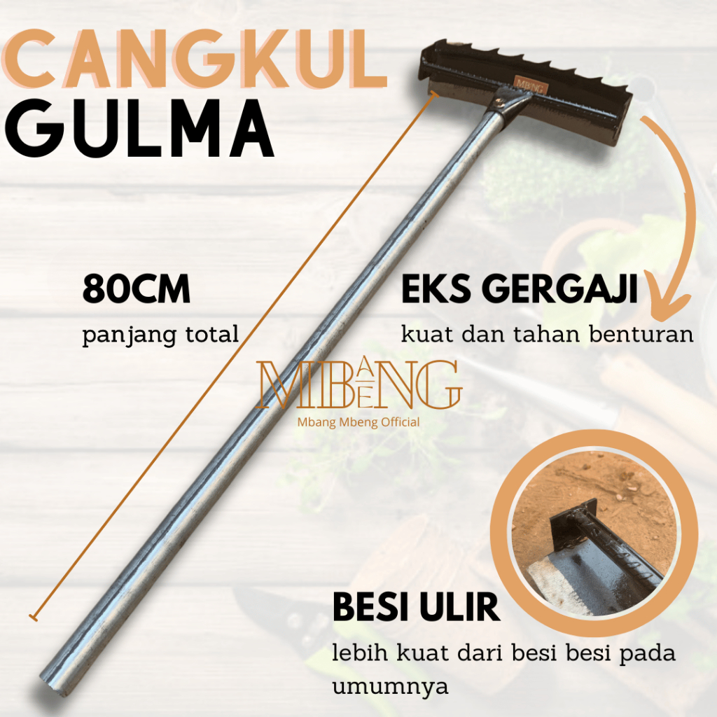 Jual Mbang-Mbeng Garuk Gulma Baja Gergaji asli NEW MODEL Gagang Full ...