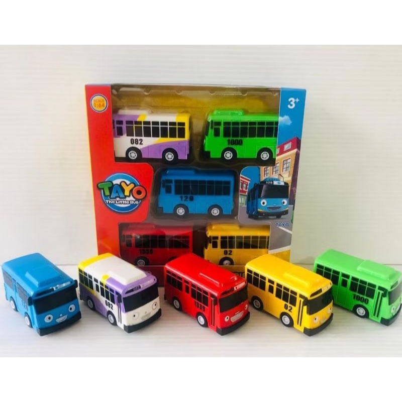 Jual mainan anak mobil Bus Tayo The Little Bus Friend isi 5pc PULL BACK | Shopee Indonesia