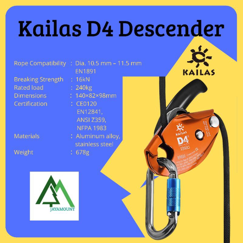 Jual Descender Kailas D4 | Descender Kailas untuk panjat tebing ...