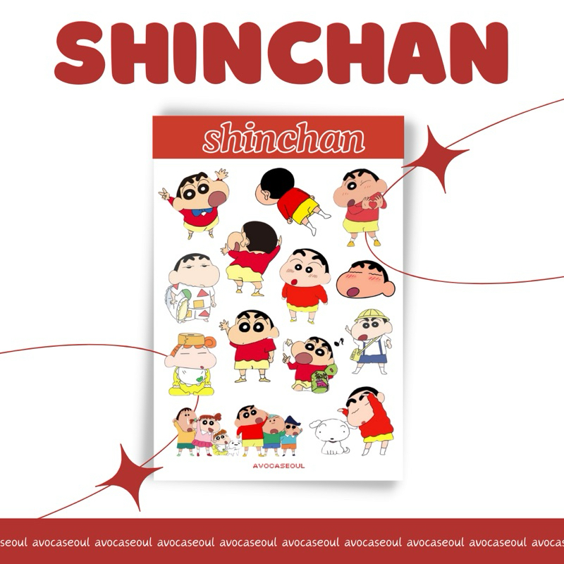 Jual sticker sheet shinchan aesthetic ins korea untuk dekorasi ...