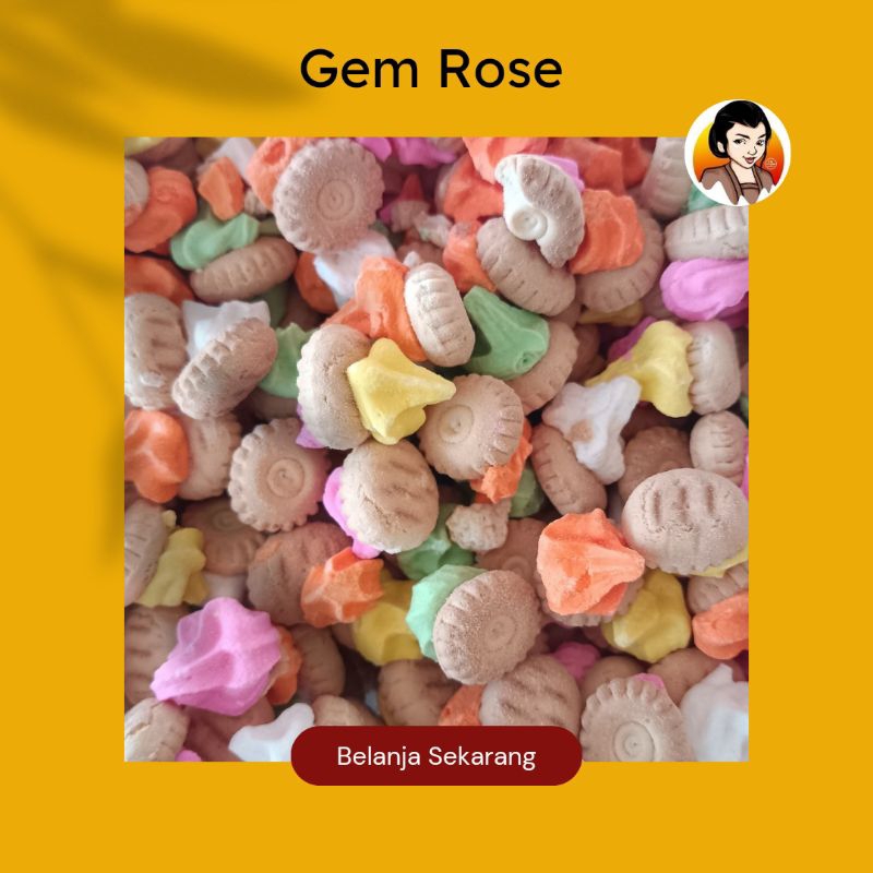Jual GEM ROSE/ CAMILAN MAK'E/ CEMILAN ROTI BENIK/ KUE KERING/ ROTI ...