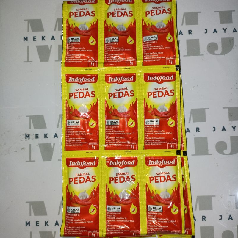 Jual Indofood Saos Sambal Pedas Sachet 1 Pack Isi 36pcs @8gr PIRING ...