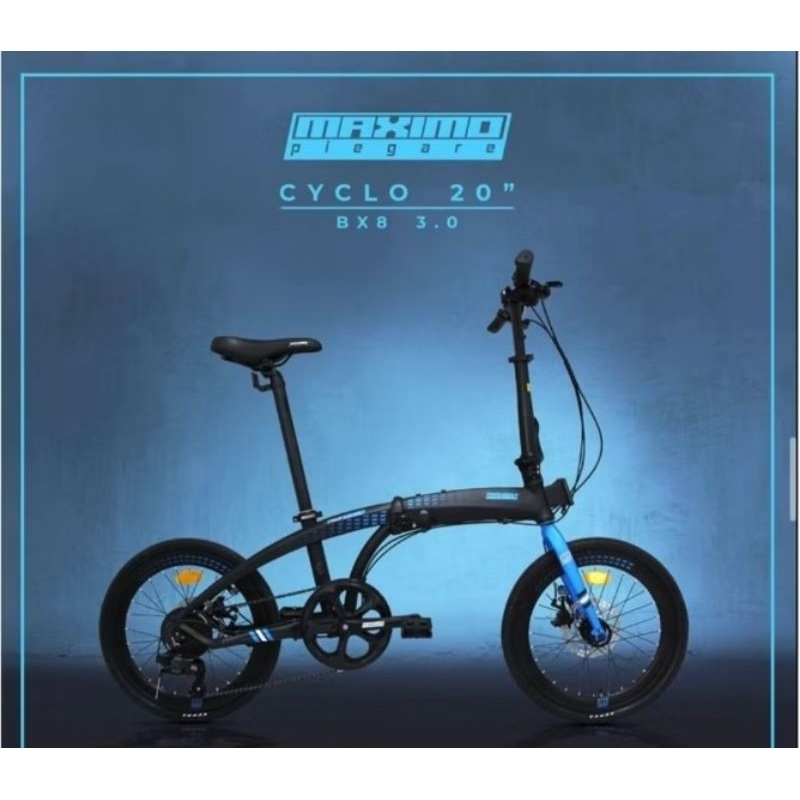 Jual sepeda lipat Maximo piegare cyclo 20 inch 3.0 TX 7 Alloy | Shopee ...