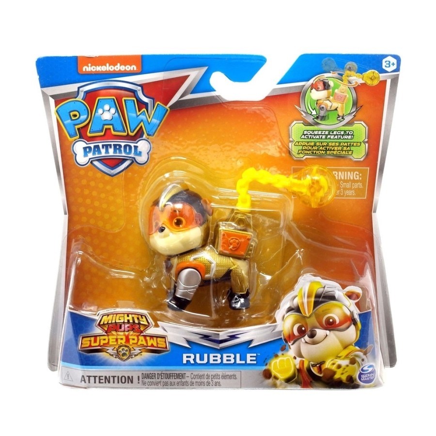 Jual PAW PATROL MIGHTY PUPS SUPER PAWS RUBBLE WITH TRANSFORM BACKPACK ...
