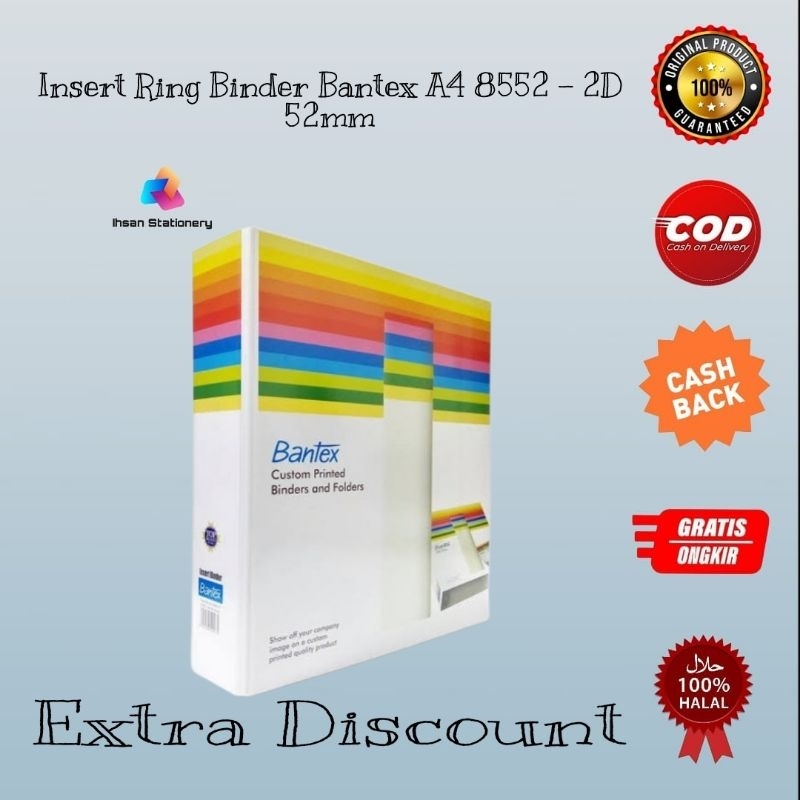 Jual Ordner Bantex A4 Insert Ring Binder 2 Ring 52 mm 8552-2D (1 Pcs) | Shopee Indonesia