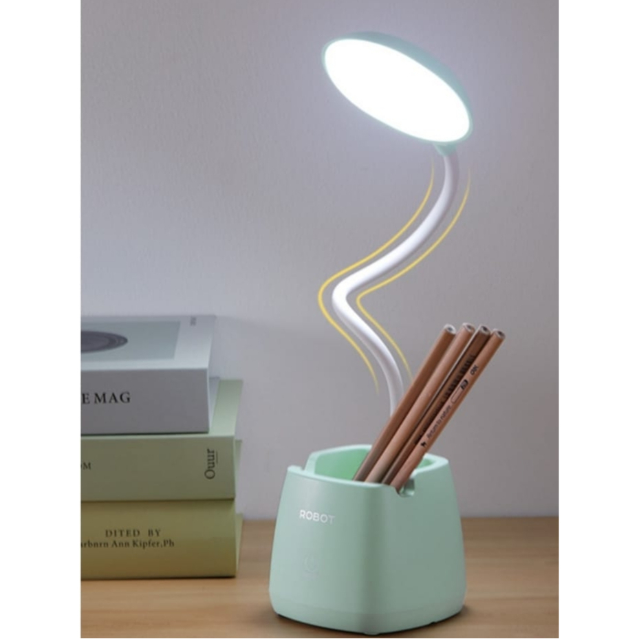 Jual ROBOT Lampu Meja Belajar RT-DL02 White Fleksibel Rechargeable ...