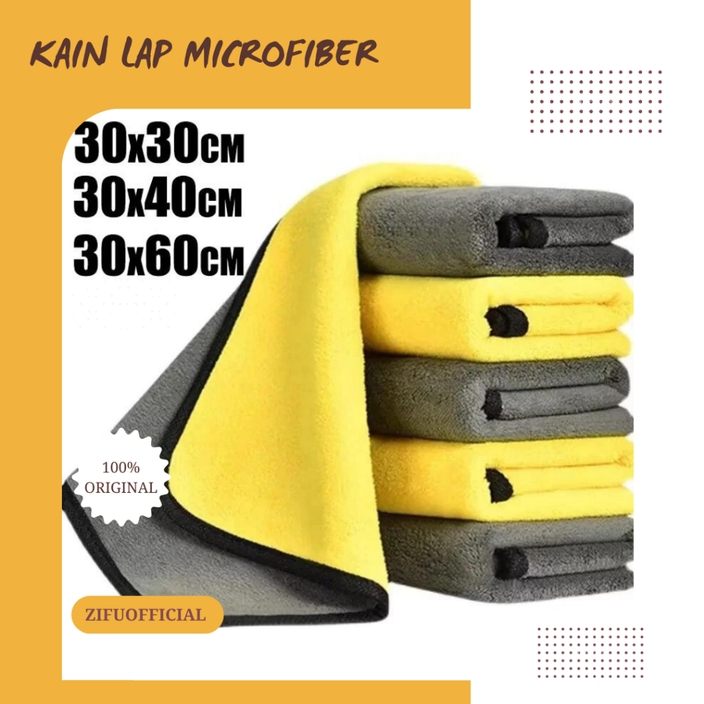 Jual Kain Lap Microfiber 30X30 30X40 30X60- Kain Lap Multifungsi ...