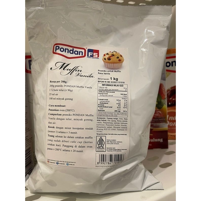 Jual Pondan Muffin Vanila/Coklat 1kg | Shopee Indonesia