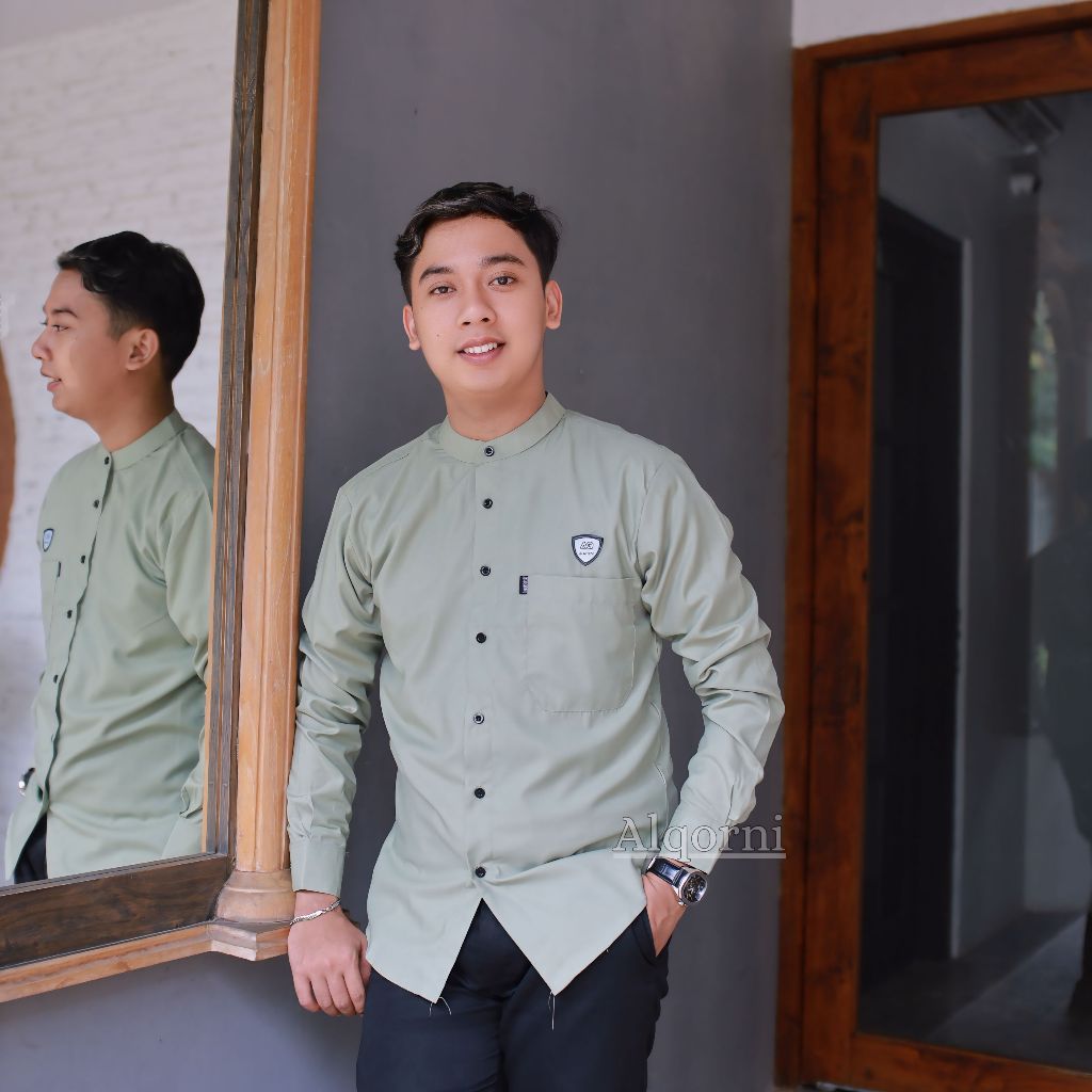 Jual Baju Koko Muslim Pria Dewasa Polos Lengan Panjang Kemeja Koko ...