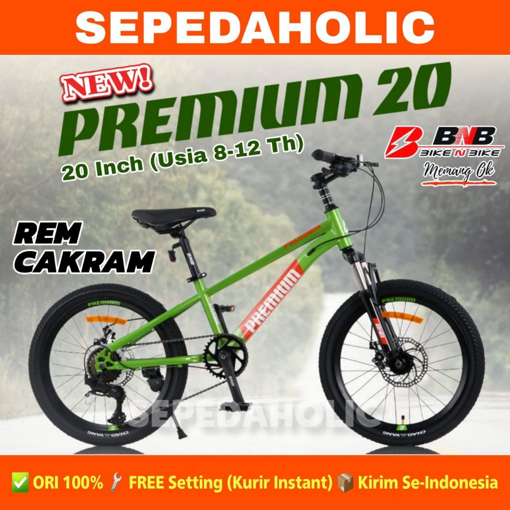 Jual Sepeda Gunung Anak MTB BNB PREMIUM Ukuran 20 Inch Usia 8-12 Tahun | Shopee Indonesia