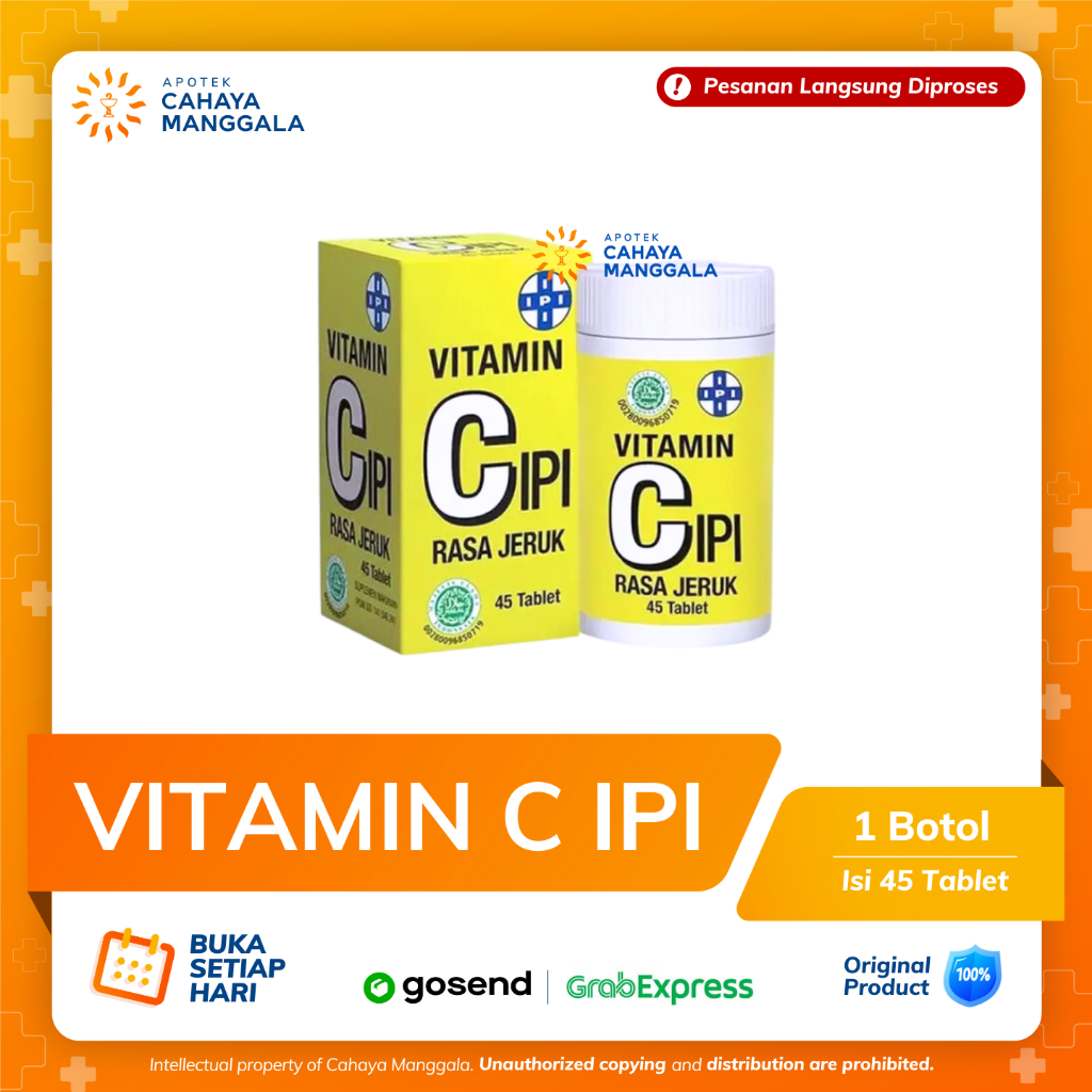 Jual VITAMIN C IPI RASA JERUK 45 TABLET | Shopee Indonesia