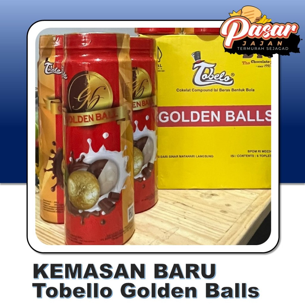 Jual Coklat Golden Balls Tobelo 1 Jar 40pcs Cokelat Bola Crispy ...