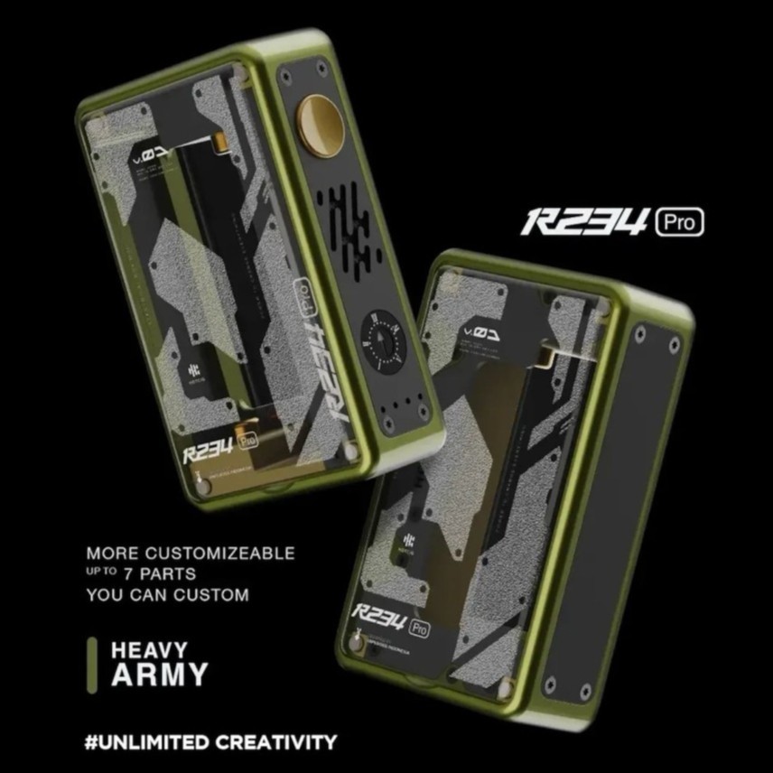 Jual MOD HOTCIG R234 PRO HEAVY ARMY AUTHENTIC BY HOTCIG X VAPE BOSS ...