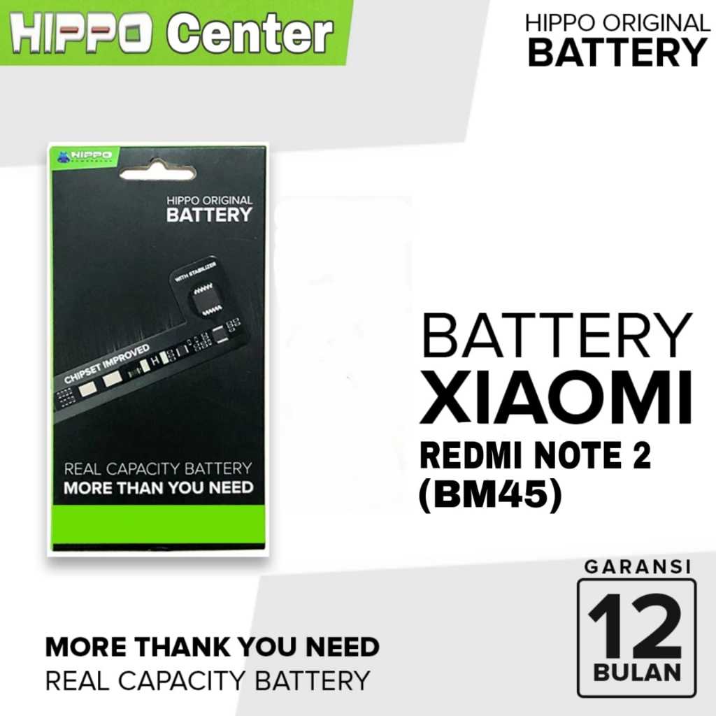 Jual Baterai Hippo Xiaomi Redmi Note 2 ( BM45 ) | Shopee Indonesia