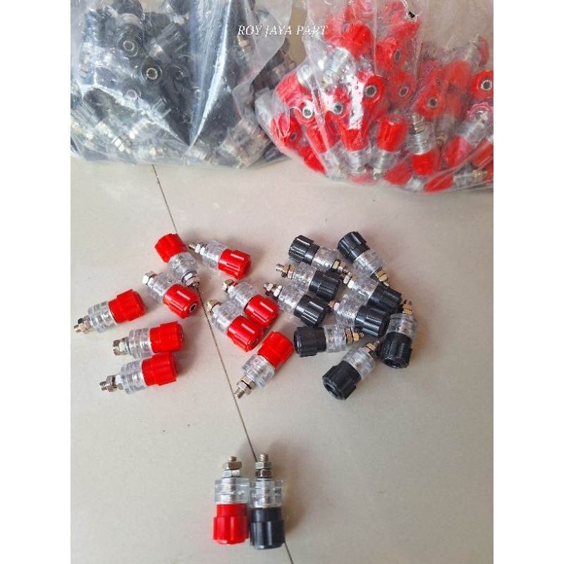 Jual Binding Post Silver Merah Hitam (1 set) | Shopee Indonesia